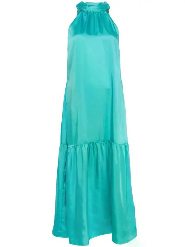 Liu Jo Satin Maxi Dress - Green