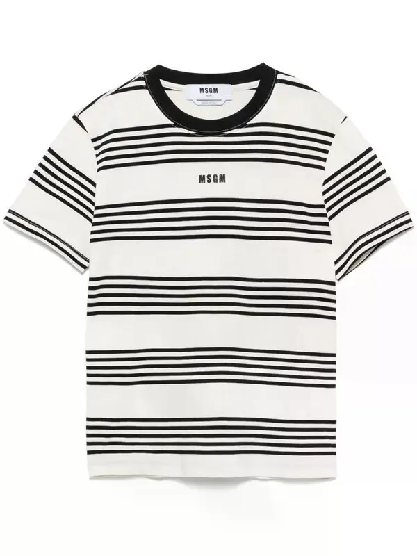 MSGM Striped T-shirt - White