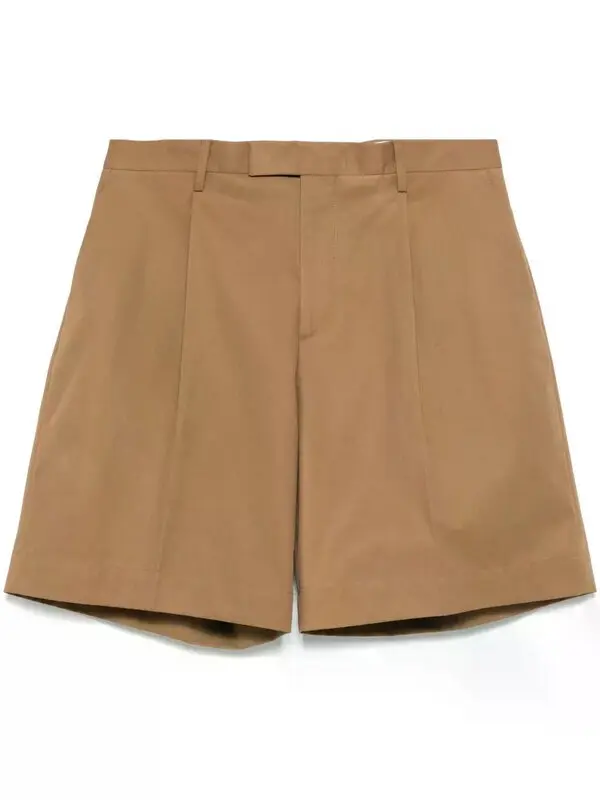 LARDINI Pleat-detail Tailored Shorts - Brown