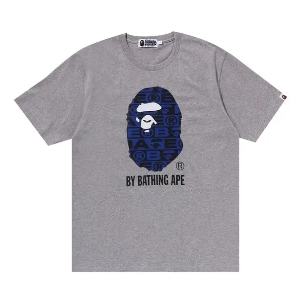 BAPE Lux Sport Pattern Bathing Ape Tee - Grey
