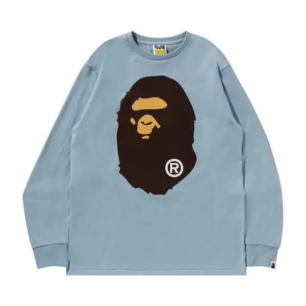 BAPE Big Ape Head Long-sleeve Tee 'sax - Teal