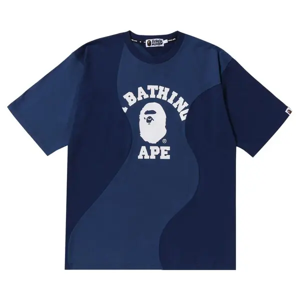 BAPE Cutting College Relaxed Fit Tee - Blue