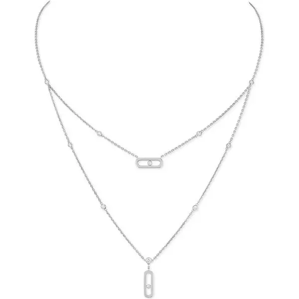Messika Move Uno Diamond Pendant Double Layer Necklace