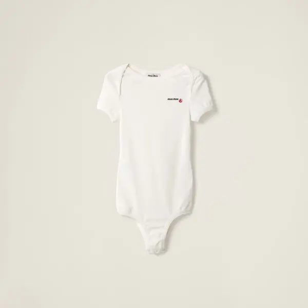 Miu Miu Petit Bateau X Stretch Jersey Bodysuit
