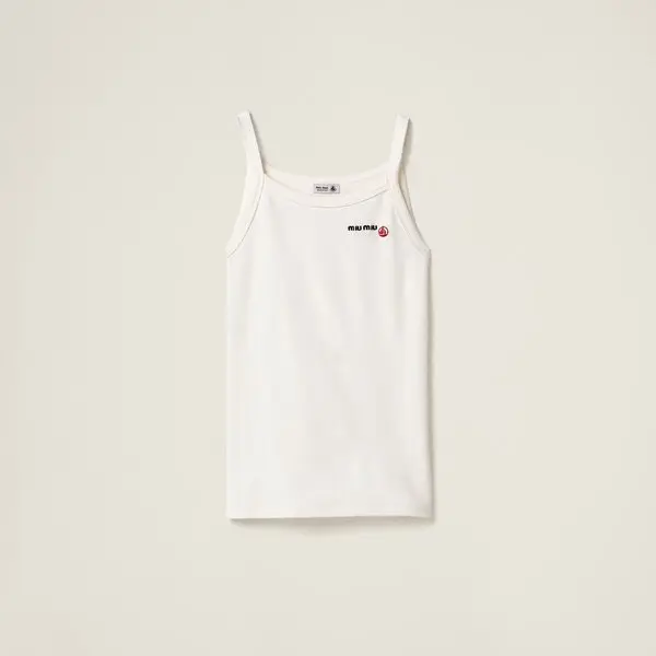Miu Miu Petit Bateau X Stretch Jersey Top