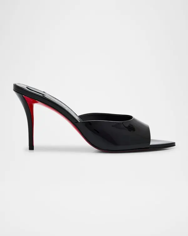 CHRISTIAN LOUBOUTIN Miss Z Patent Mules - Black