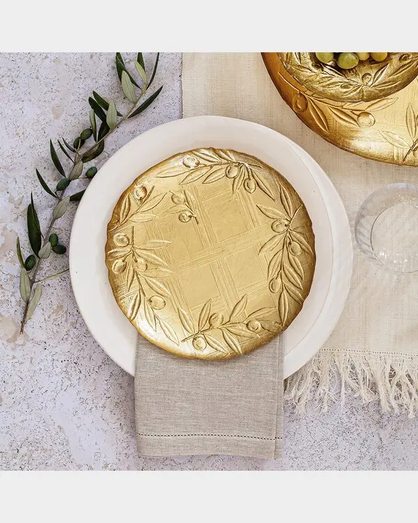 VIETRI Moon Glass Olive Salad Plate