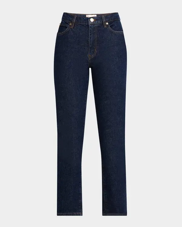 FRAME The Borrowed Ankle Jeans - Dkblue
