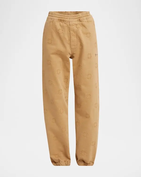 Givenchy Felpa-effect Monogram Denim Pants