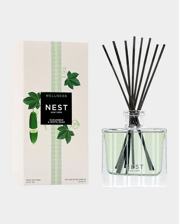 NEST NEW YORK Cucumber & White Sage Reed Diffuser, 5.9 Oz