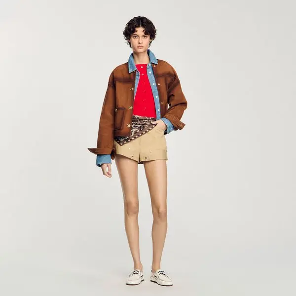 Sandro Carpenter Shorts - Beige