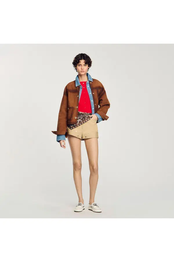 Sandro Carpenter Shorts - Brown / Neutral