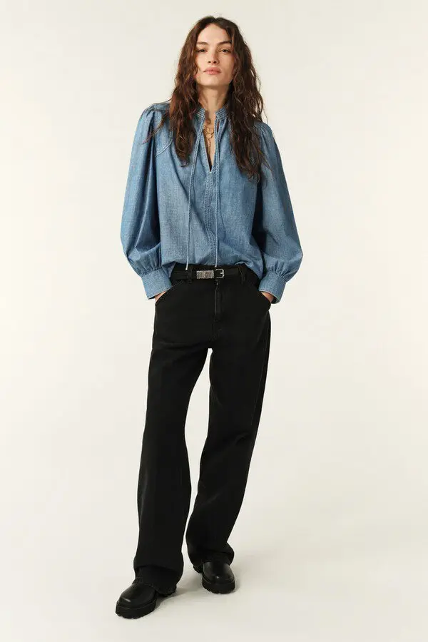 Ba&sh Kuka Long-sleeve Blouse