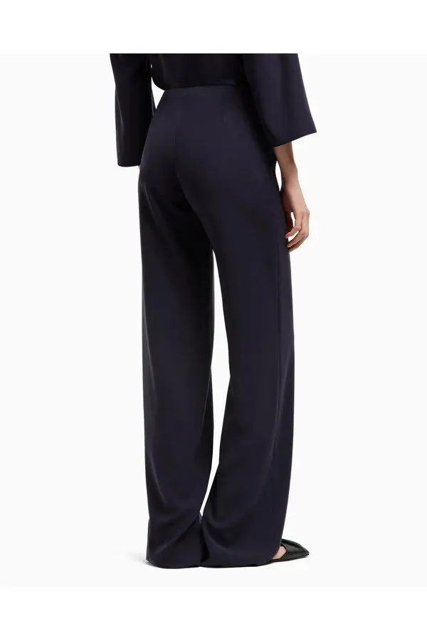 Emporio Armani Techno Cady Palazzo Trousers