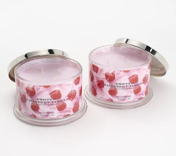 HOMEWORX BY SLATKIN + CO. Homeworx Slatkin & Co. S/2 18oz Candles Whipped Ras Van