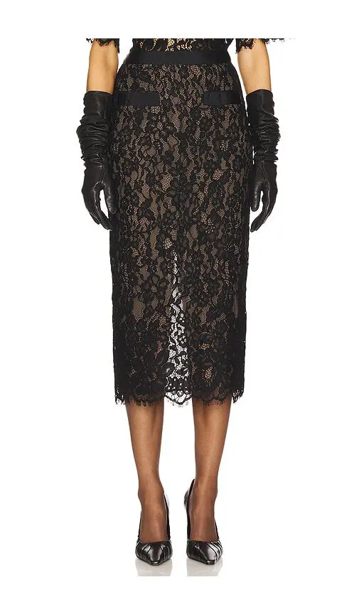 HELSA The Lace Midi Skirt