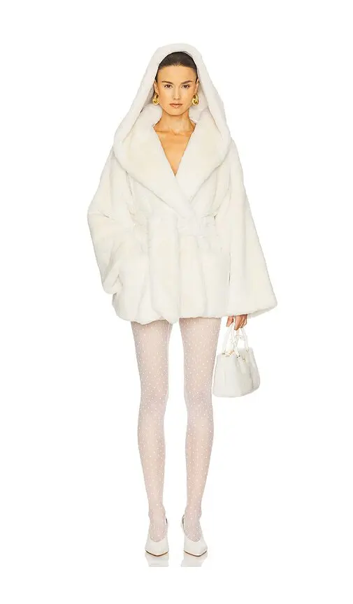 HELSA The Hooded Faux Fur Coat