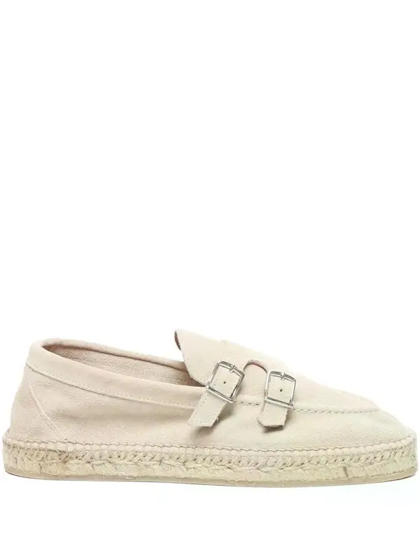 Eleventy Buckle-strap Suede Espadrilles