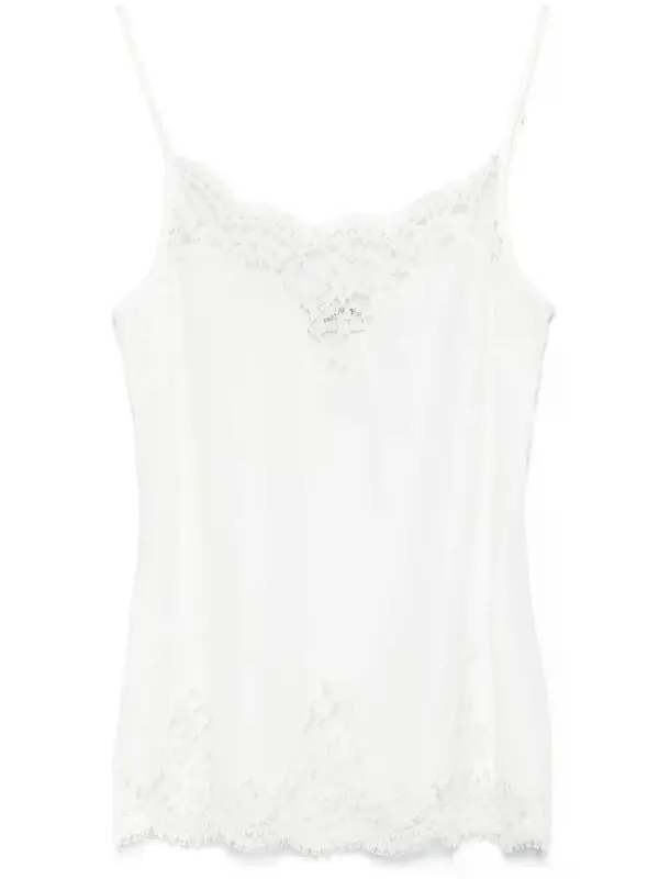 ERMANNO FIRENZE Lace-trim Tank Top