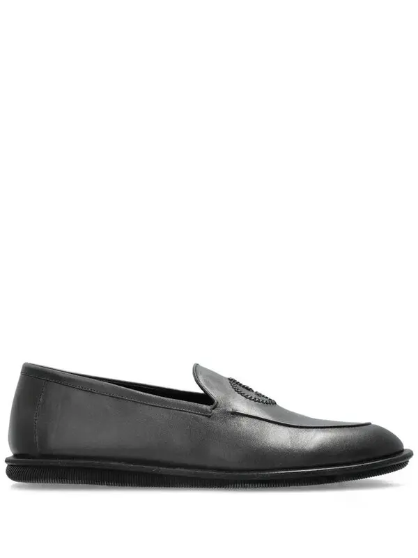 Giorgio Armani Leather Loafers - Grey