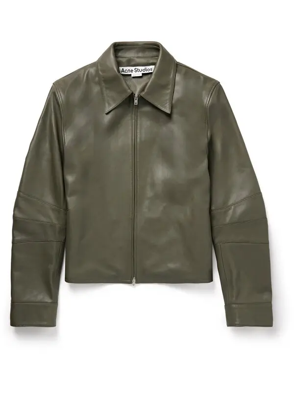 Acne Studios Leather Jacket - Green