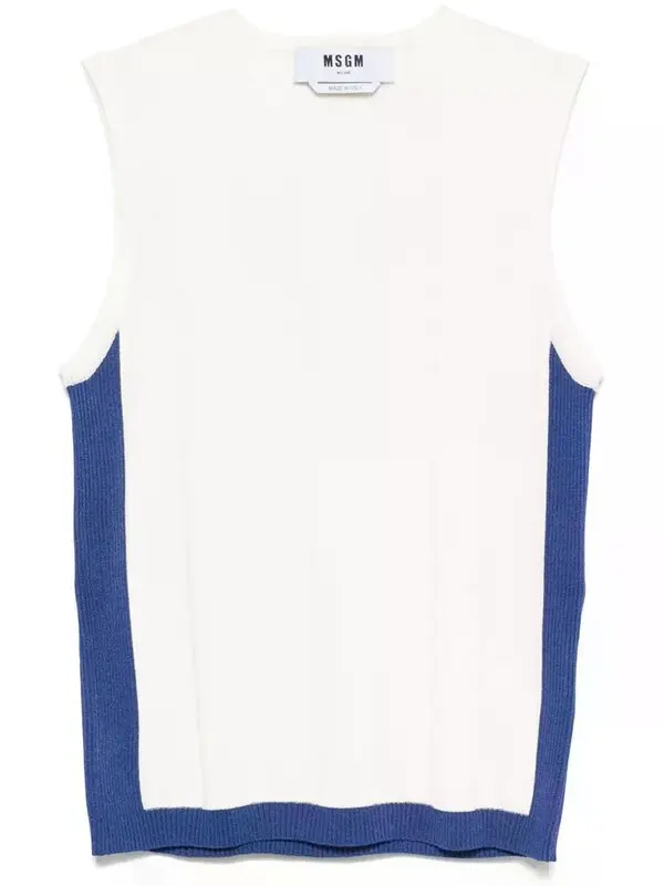 MSGM Ribbed-knit Tank Top