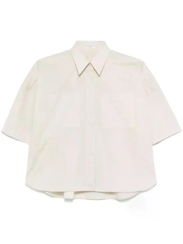 Brunello Cucinelli Graphic-motif Shirt - Neutrals