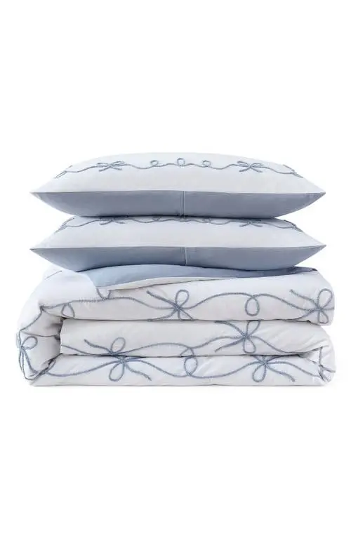 PERI HOME Sasha Bows Duvet Cover & Sham Set - Blue