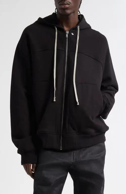 Rick Owens Windbreaker Cotton Zip Hoodie - Black
