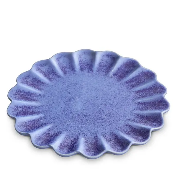 MOMENI Dhalia Stoneware Dinner Plate, Set Of 4 - Blue