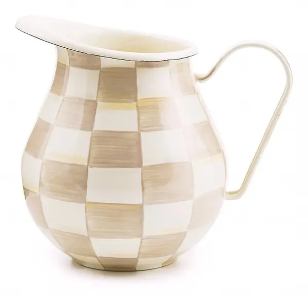 MACKENZIE-CHILDS Check Pitcher - Mocha