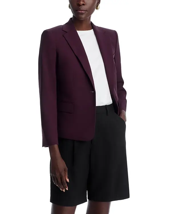 Theory One Button Slim Jacket - Dark Iris