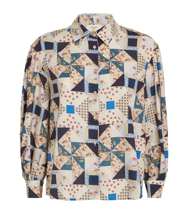 Max Mara Cotton Patchwork Shirt - Beige