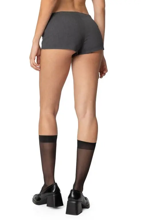 EDIKTED Allie Zip Up Micro Shorts