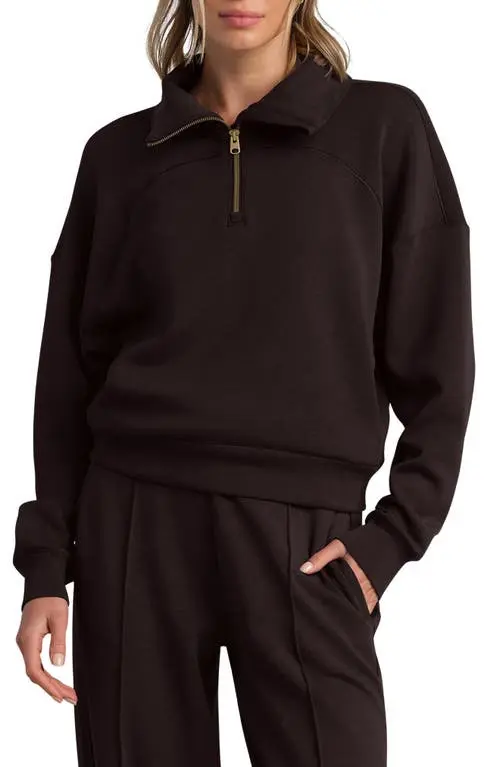 RHONE Dreamglow Half Zip Pullover - Dark Espresso