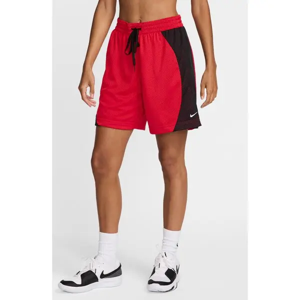 Nike Essential Dri-fit Mesh Basketball Shorts - University Red/ Black/ White