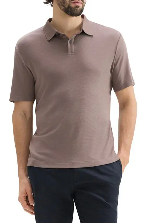 Theory Kayser Solid Modal Blend Polo - Walnut