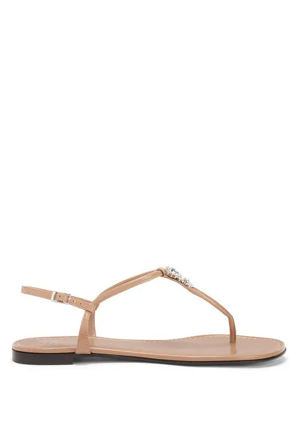 GIUSEPPE ZANOTTI Anyelle Thong Sandals - Beige