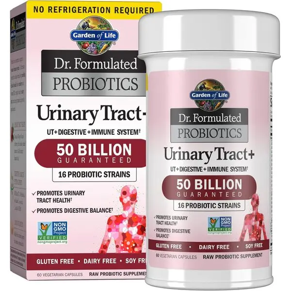 GARDEN OF LIFE Dr. Formulated Probiotics Urinary Tract+ Shelf-stable 60 Capsules