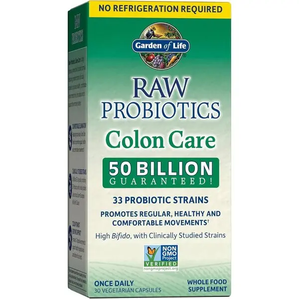 GARDEN OF LIFE Raw Probiotics Colon Care Shelf-stable 30 Capsules