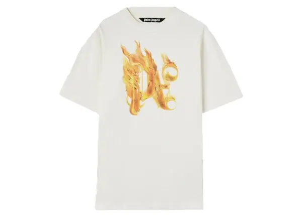Palm Angels Burning Logo T-shirt - White