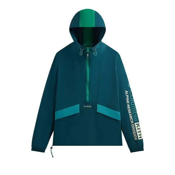 Kith For Columbia Wind Anorak 'midnight - Teal