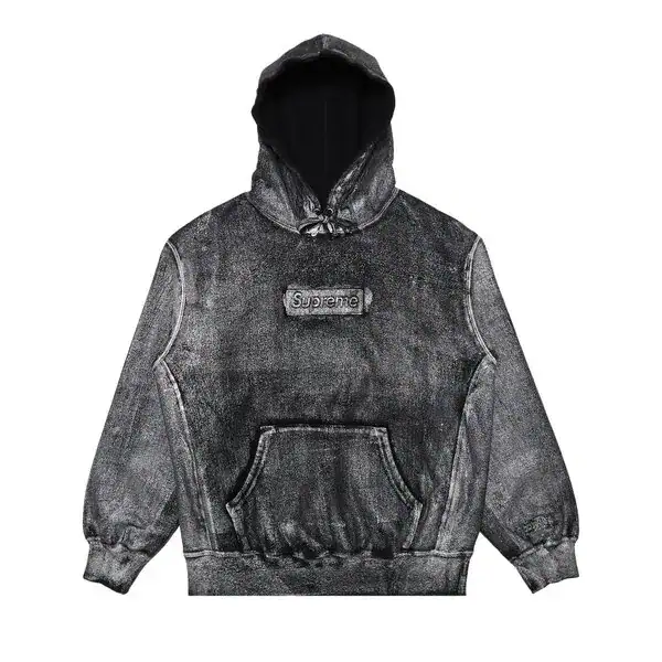 Supreme X Mm6 Maison Margiela Foil Box Logo Hooded Sweatshirt