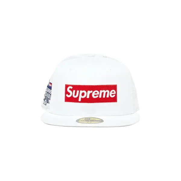 Supreme Box Logo Mesh Back New Era Cap - White