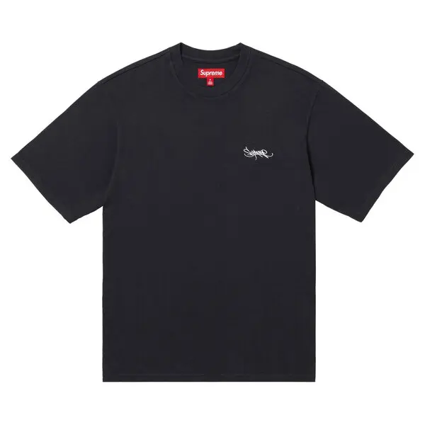 Supreme Washed Tag Short-sleeve Top - Black