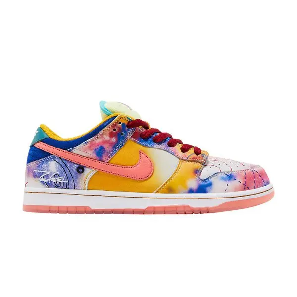 Nike Futura Laboratories X Dunk Low Sb 'sunblush' Sneakers - Yellow
