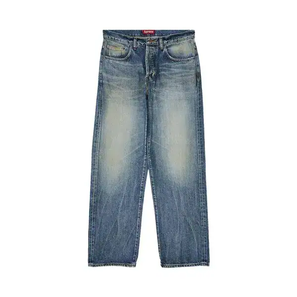 Supreme Distressed Loose Fit Selvedge Jean 