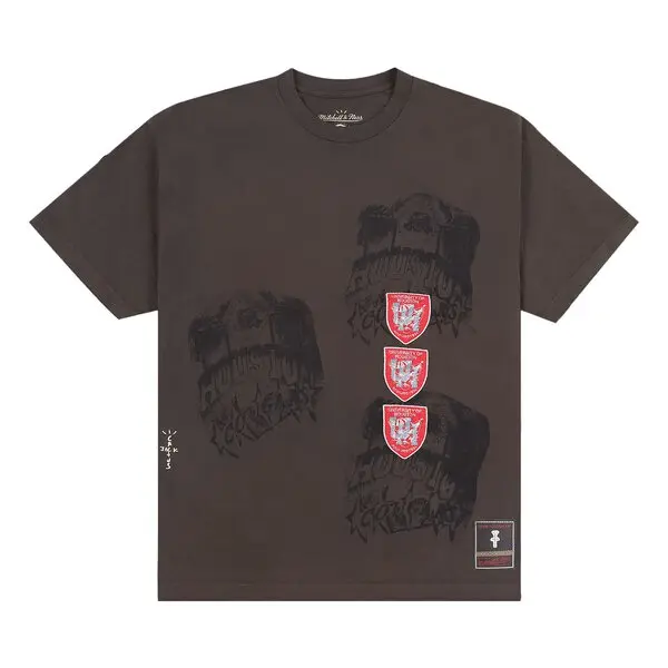 CACTUS JACK BY TRAVIS SCOTT X Mitchell & Ness University Of Houston Seal Tee - Brown