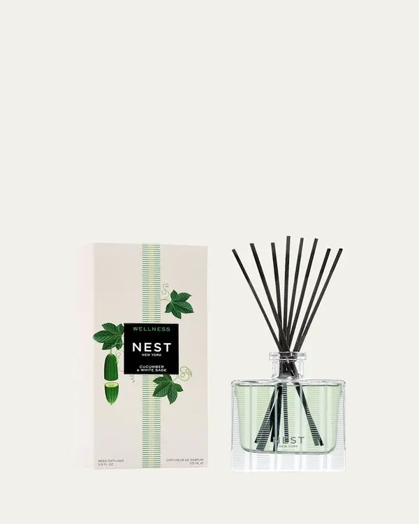 NEST NEW YORK Cucumber & White Sage Reed Diffuser, 5.9 Oz