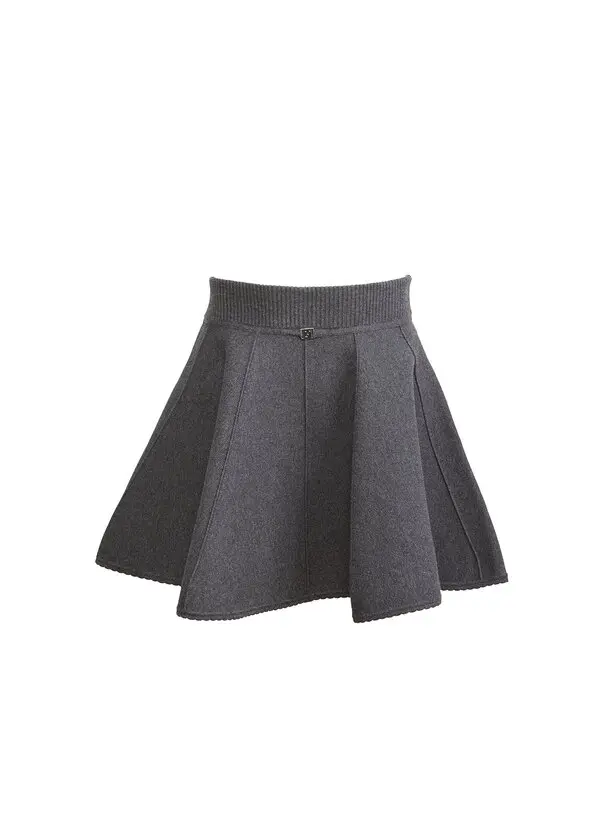 Fleur Du Mal Knit Flared Mini Skirt